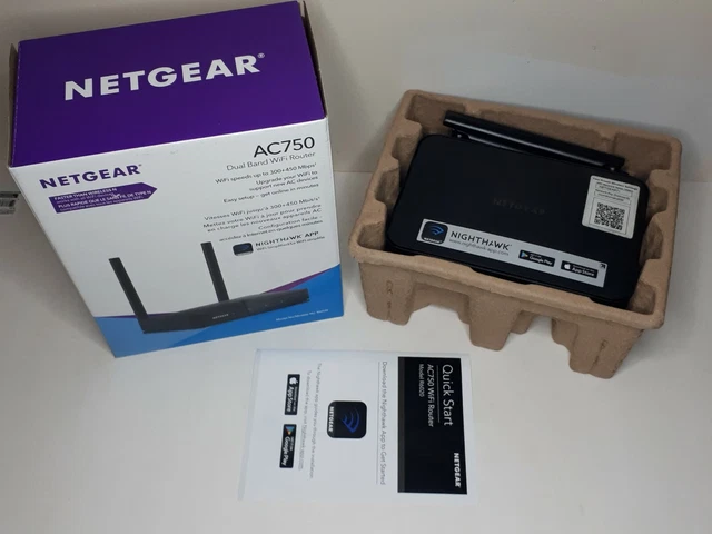 NETGEAR AC750 DUAL Band Wifi Router Model R6020 Easy Install Tested $14 ...