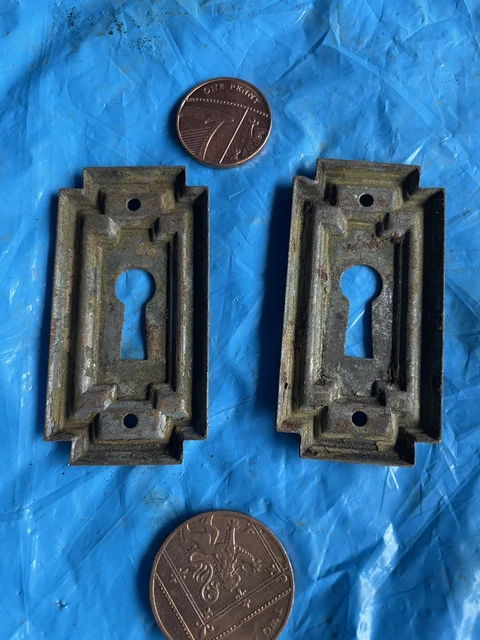 C1880 RARE VINTAGE CAST IRON Rim Lock Keep Old ORIGINAL ANTIQUE keeper ...