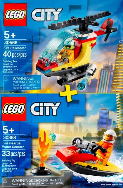 LEGO CITY / Pompiers #30368, #30566 - Fire Scooter + Fire Helicopter ...