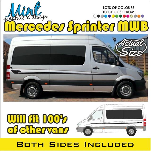 SIDE STICKERS GRAPHICS Decals Stripes For Mercedes Sprinter Van Camper ...