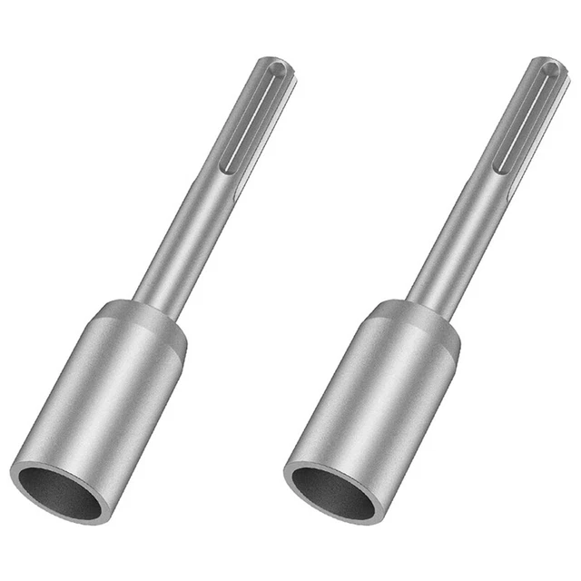 2X SDS-MAX GROUND Rod Driver, 30mm Heavy Duty Steel Drill Bit Driver ...