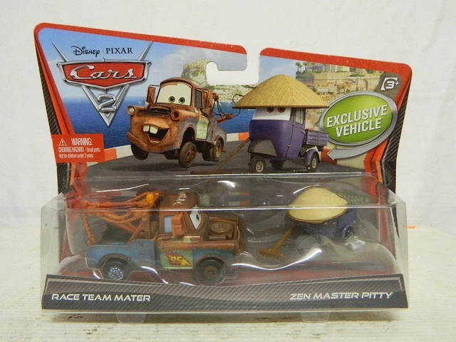 DISNEY PIXAR CARS Twin Pack Race Team Mater & Zen Master Pitty EUR 11 ...