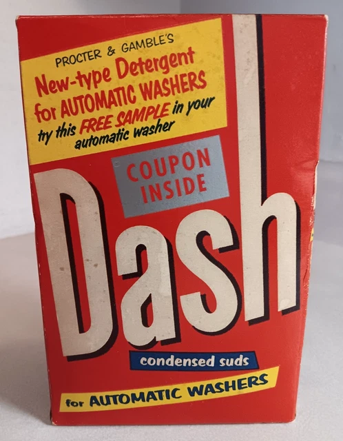 VINTAGE 1950'S DASH Laundry Detergent 2 Lb Full Unopened Box New Old ...