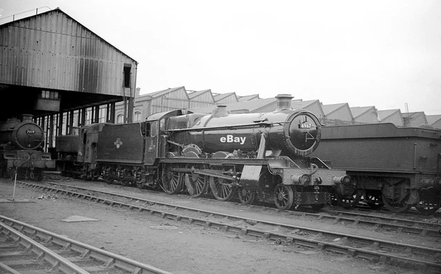 RAILWAY STEAM NEGATIVE Modified Hall 6967 Swindon 9/5/64 + Copyright £4 ...