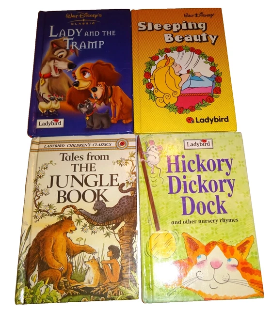 4 LADYBIRD BOOKS Lady & The Tramp Sleeping Beauty Jungle Book £0.99 ...