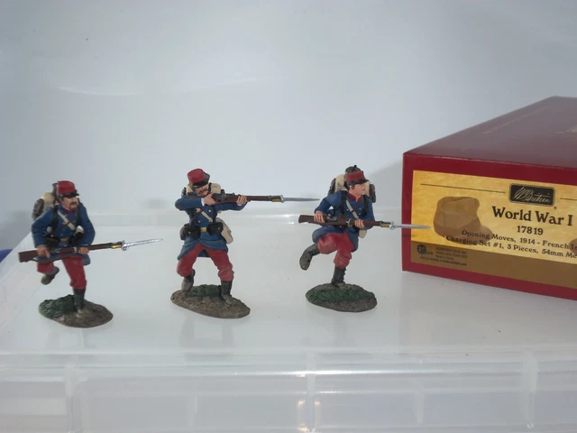 BRITAINS 17819 FRENCH Ww1 Infantry With Rifles Charging Metal Soldier Set 1 £149.99 - PicClick UK