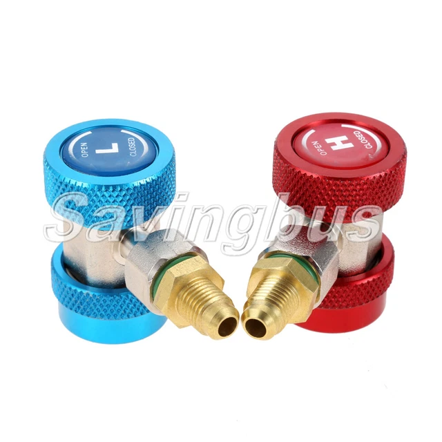 HIGH LOW SIDE Quick Coupler Adapter Gauge Hose R22 R12 R502 to R134A ...