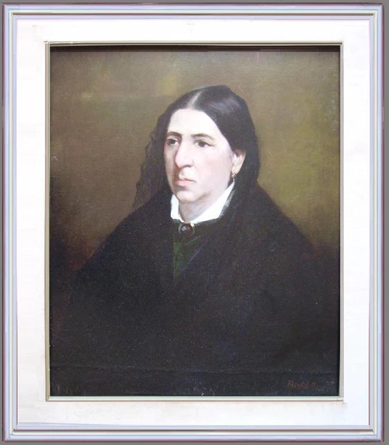 ARTE BRESCIANA OTTOCENTO Cesare Bertolotti ritratto di nobildonna ...