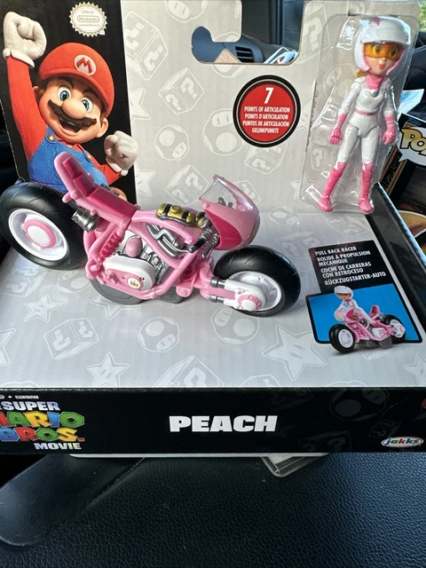 SUPER MARIO BROS Movie PRINCESS PEACH Pull Back Racer Kart Motorcycle ...