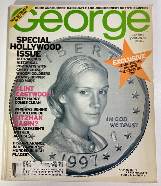 GEORGE MAGAZINE JFK Jr 1997 Hollywood Julia Roberts Clint Eastwood ...