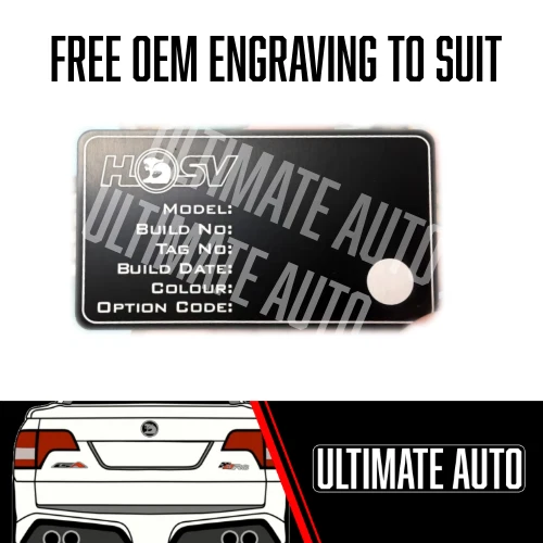 VE-VZ HSV BUILD plate BLANK - Engraving available GTS clubsport senator ...