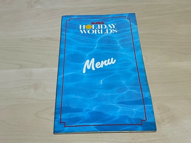 1990 BUTLIN'S HOLIDAY Menu Butlins £10.99 - PicClick UK