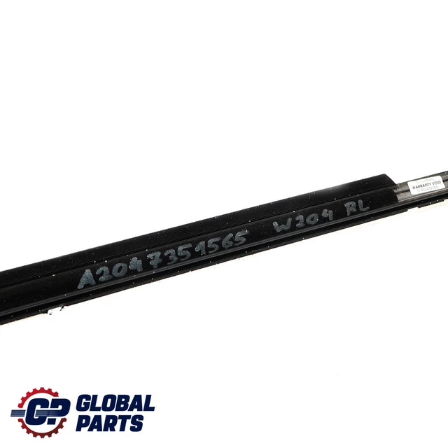 MERCEDES W204 EMBELLECEDOR ventana de puerta trasera riel izquierdo ...