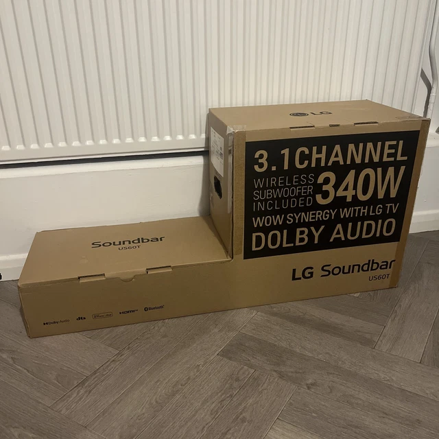 LG US60T CINEMATIC Sound 3.1 Channel Soundbar with Wireless Subwoofer £ ...