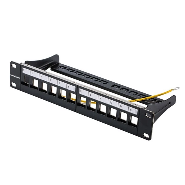 10-INCH 12-PORT BLANK Patch Panel Rack Installation Including $23.99 ...