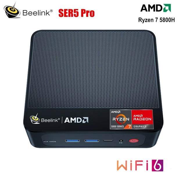 BEELINK SER5 PRO AMD Ryzen 7 5800H Mini PC Windows 11 16G 500G WiFi6 4K Computer EUR 450,90 ...