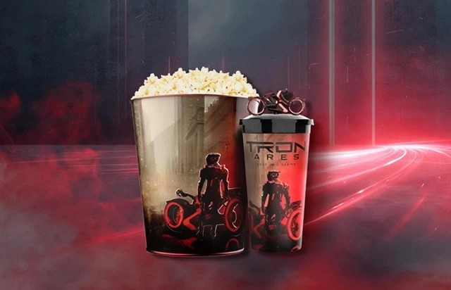ODEON CINEMA TRON Ares The Circuit Popcorn Tin Bucket & Light Up Cup ...