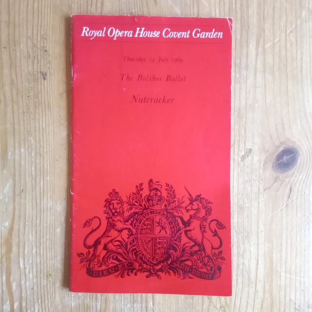 VINTAGE PROGRAMME: BOLSHOI Ballet -Royal Opera House Covent Garden ...