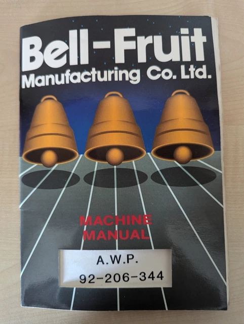 1970'S/80'S BELL FRUIT 'SCORPION' FRUIT MACHINE MANUAL! £9.03 - PicClick UK