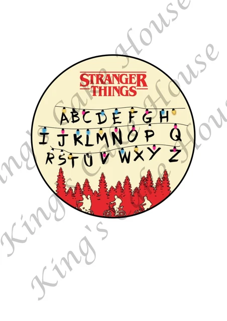 STRANGER THINGS INSPIRED Edible Cake topper, icing sheet, 6 inches £6. ...