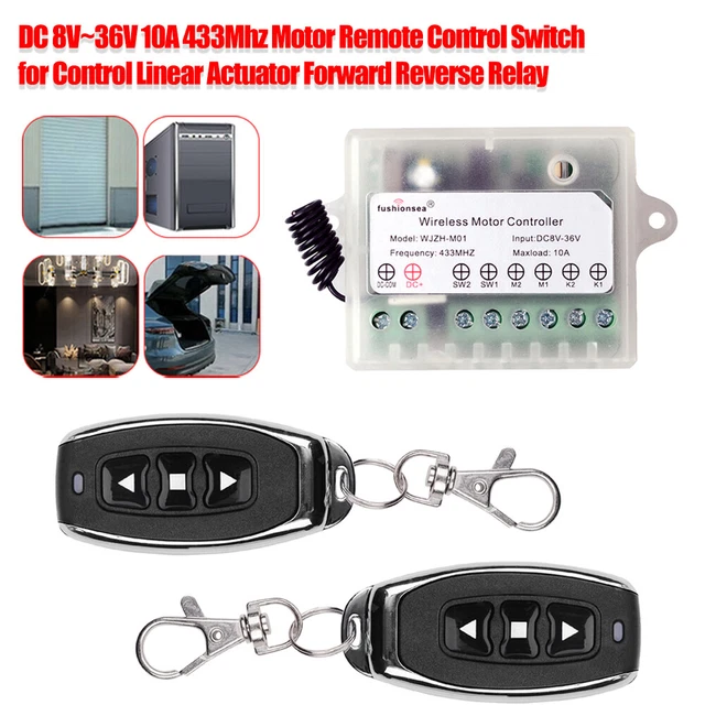 12V DC8-36V 433MHZ Motor Wireless Switch Relay RF Remote Control Switch ...