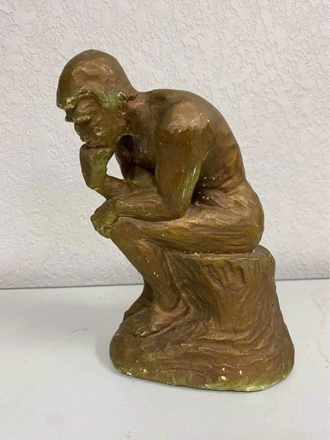 VINTAGE “THE THINKER” Thinking Man Sculpture 8” Greek Roman? £33.94 ...