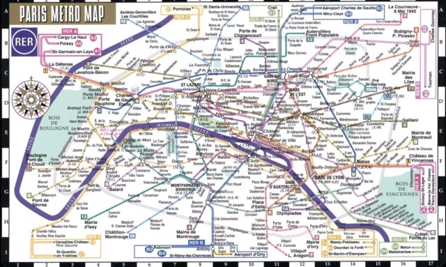 STREETWISE PARIS METRO Map - Laminated Metro Map of Paris, France: City ...