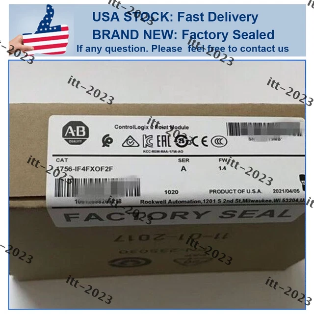 ALLEN BRADLEY 1756-IF4FXOF2F ControlLogix 6 Pt Analog Combo Module Free ...