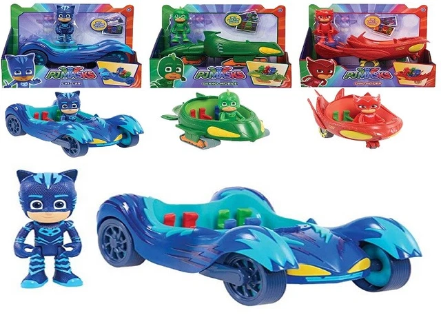 PJ MASKS VEHICLE and Figure Gekko Mobile Owlette Owl Glider Catboy Cat ...