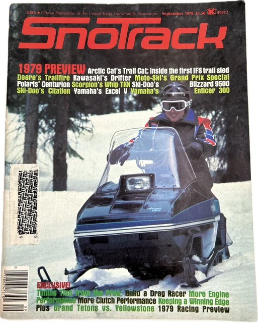 VINTAGE SNOTRACK MAGAZINE September 1978 USSA Official Snowmobile ...