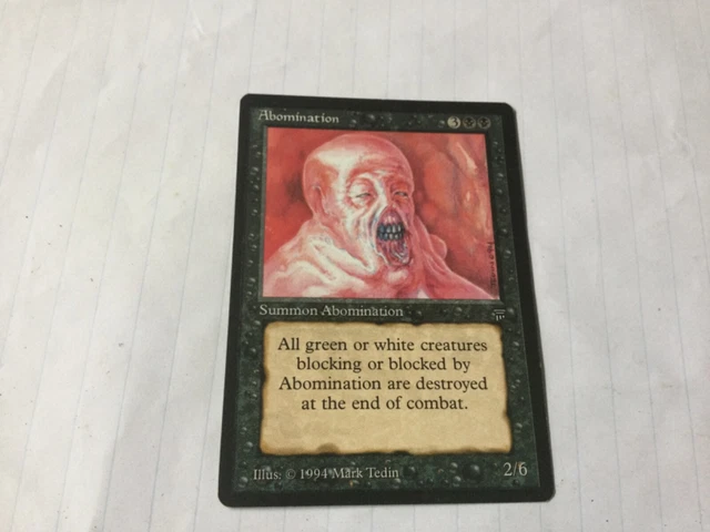 ABOMINATION LEGENDS MAGIC the gathering collectable card game MTG EUR ...