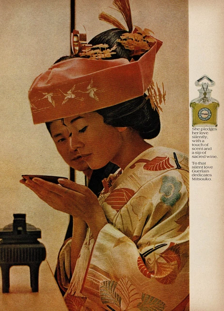 1960S VINTAGE GUERLAIN Mitsouko Perfume Japanese Fashion Color Photo ...