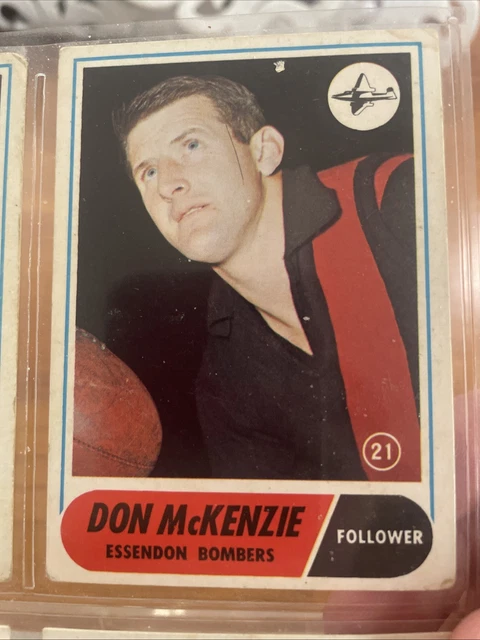 RARE-ESSENDON 1969 SCANLENS VFL Trading Card Full Team Set Essendon (5 ...