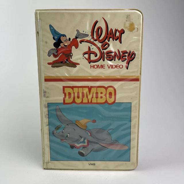 WALT DISNEY HOME Video Dumbo VHS vintage étiquette orange originale ...