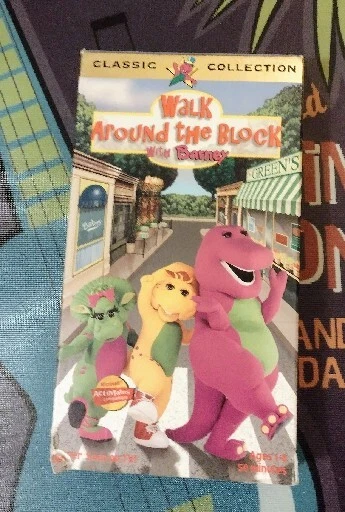 WALK AROUND THE Block With Barney VHS 1999 Classic Collection White ...
