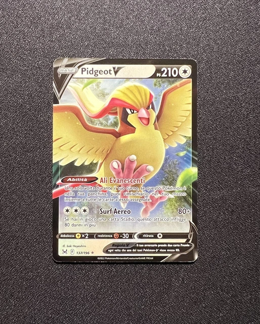 POKÉMON CARD PIDGEOT V 137/196 ITA Origine Perduta EUR 3,50 - PicClick DE