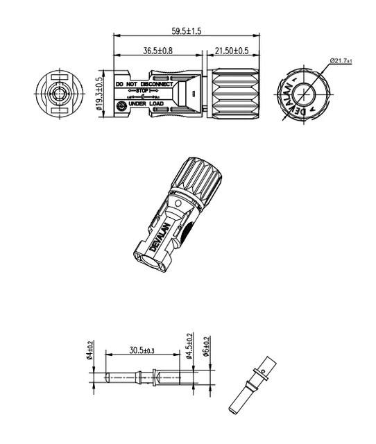 DEVALAN STECKER BUCHSE Paar Batterie Anschluß Kupplung Steckverbinder ...