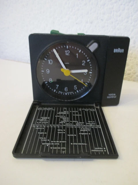 VINTAGE BRAUN VOICE Control Wecker*Uhr mit Licht Typ: 4760 / AB 312 vsl ...