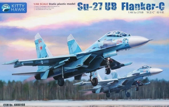 KITTY HAWK MODELS 80168 1:48 Sukhoi Su-27UB Flanker C Fighter Plastic ...