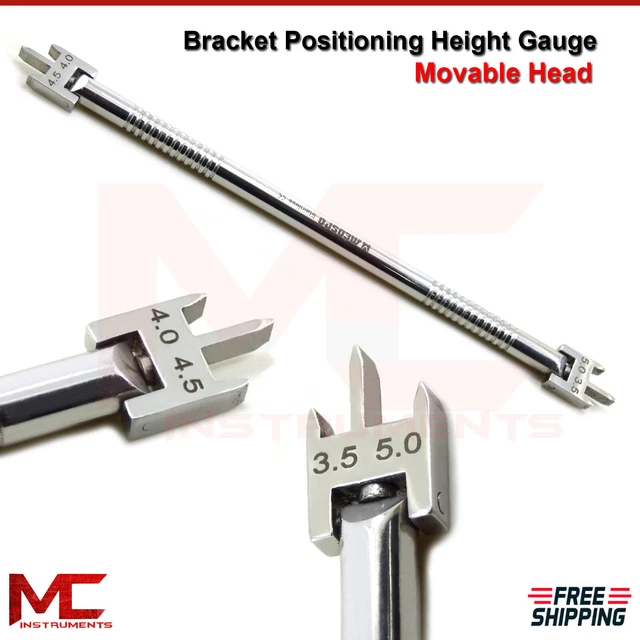 ORTHODONTIC MOVABLE HEAD Bracket Height Positioning Gauge Dental ...