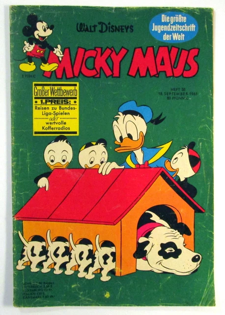 MICKY MAUS 1965 Heft 38 vom 18 September 1965 Walt Disney Original ...