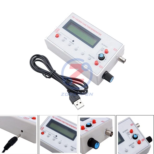 FG-100 DDS FUNCTION Signal Generator Frequency Counter 1Hz - 500KHz USB ...