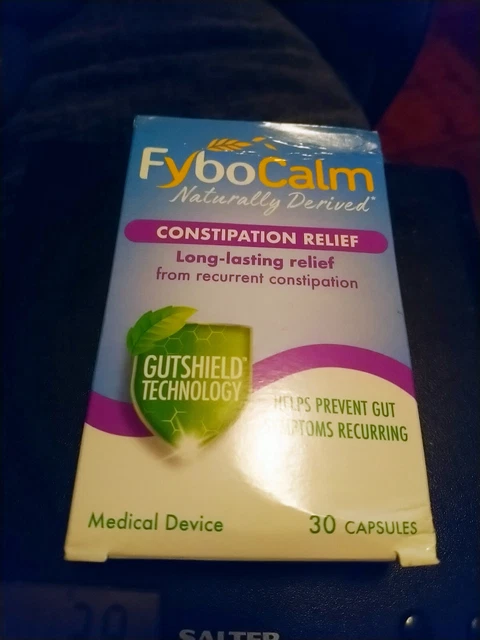 FYBOCALM CONSTIPATION RELIEF, Naturally Derived, 30 Capsules, Long ...