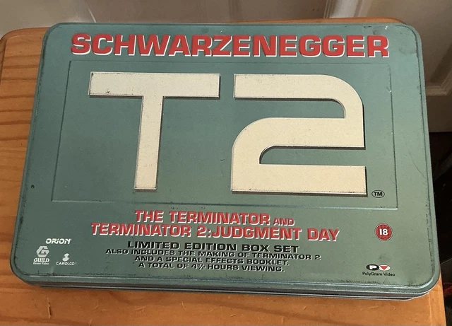 VINTAGE T1 & T2 Terminator Double VHS Box Set with Metal Tin Limited ...