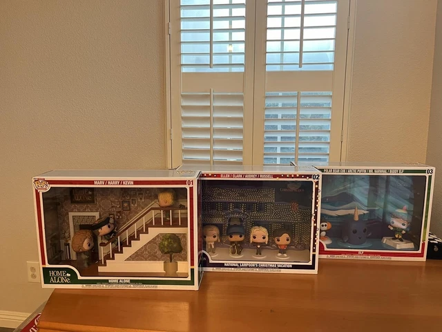 FUNKO POP COMPLETE Set DELUXE MOVIE MOMENT Elf, Home Alone, Christmas ...