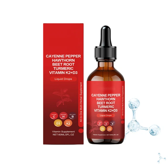 60ML VASCU FLOW by Clean Nutra Cayenne Pepper Hawthorn Supplement Drops ...