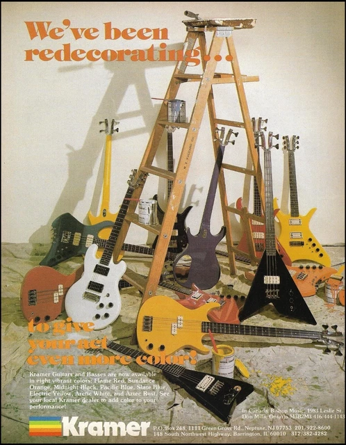 KRAMER GUITARS ORIGINAL 1981 guitar advertisement 8 x 11 ad print EUR 4 ...