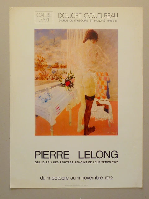PIERRE LELONG / Affiche d'exposition d'art / Paris-1972 EUR 80,00 ...