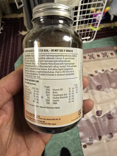 QUEST MEGA B Complex + Vitamin C 1000mg 60 Tablets £9.99 - PicClick UK