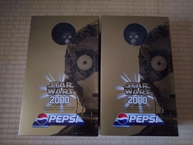 STAR WARS PEPSI C-3PO Sound Big Bottle Cap 2pcs Limited Edition EUR 121 ...